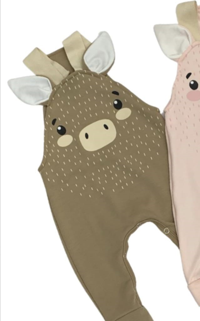 Overol - Cerdito "café" - Negos