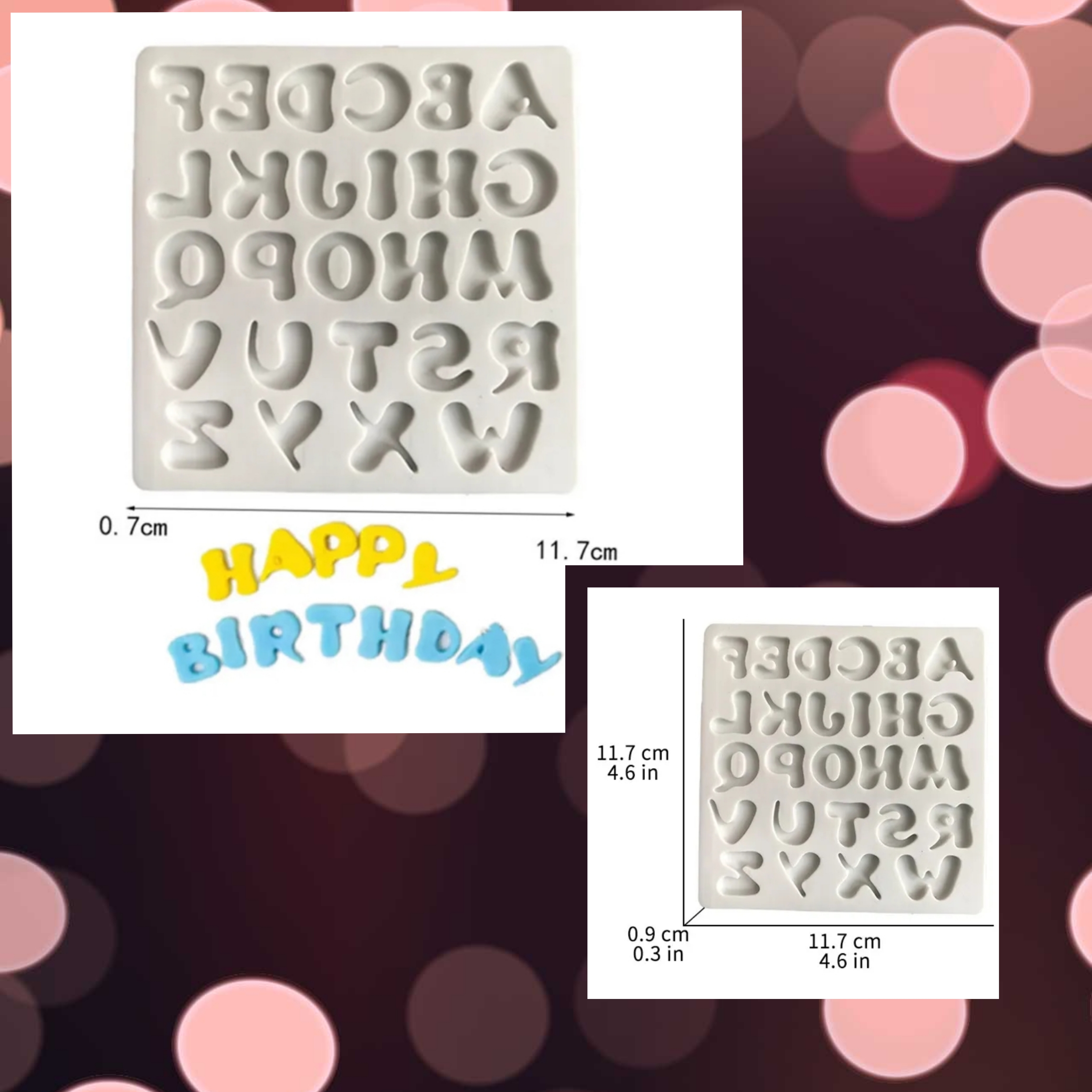 Molde Abecedario 1.8 cm x 1.7cm - Negos